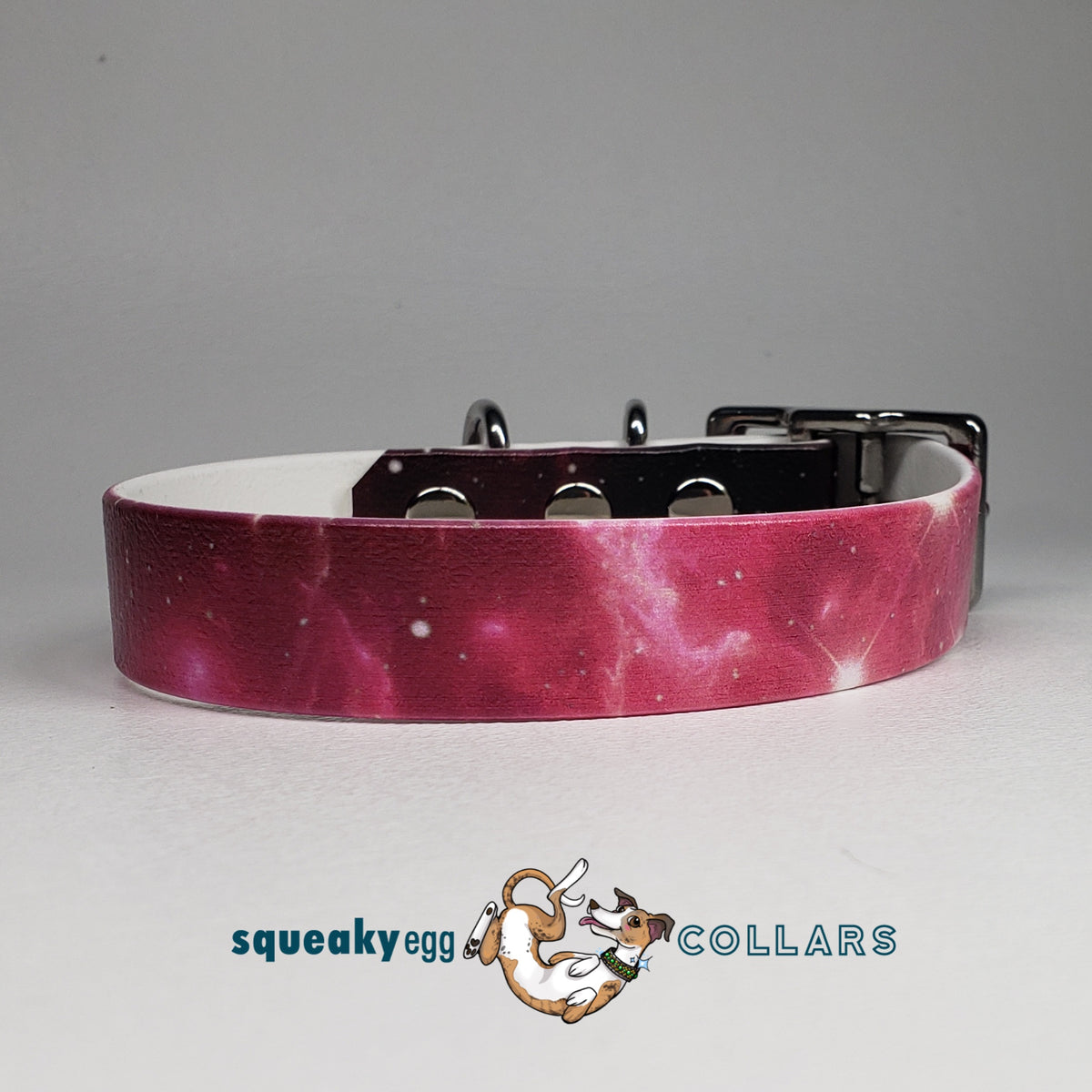 Galaxy (Pink) - Printed Biothane® Buckle Collar – Squeaky Egg Shop