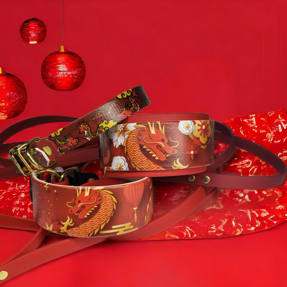 Year of the Dragon Printed Biothane® Collar - Limited Release – Squeaky ...